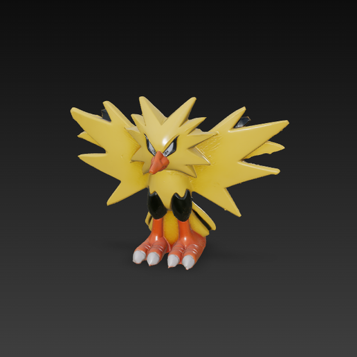 🎨 Zapdos 3D Takara Tomy Style – retro 2000s | Modelo 3D fan art Pokémon ...
