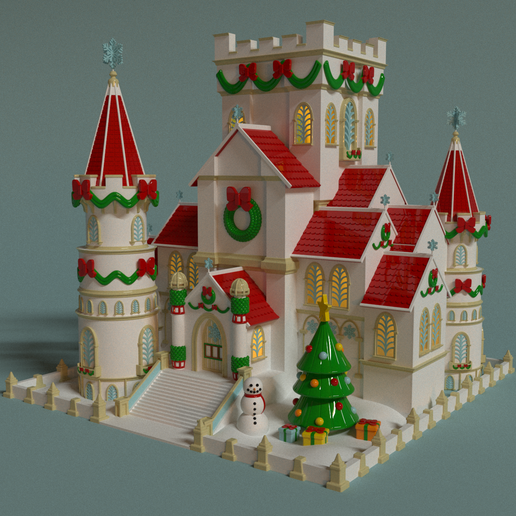 🪄 Holiday Magic Castle House - Christmas 3D Print Ready STL・ 3D File ...