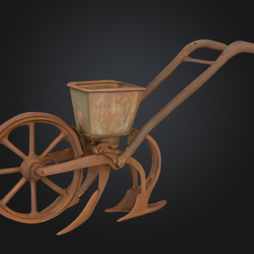 🎨 Vintage Seeder Plow・ STL File for 3D printing・Cults