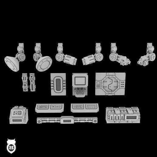 👽 28mm / 32mm Underground Facility Bits・Free STL File for 3D printing・Cults