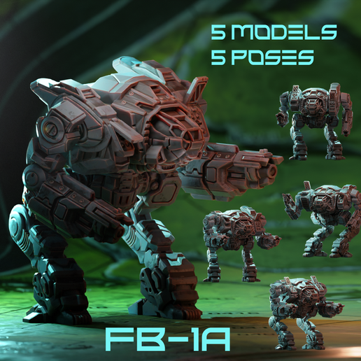 🎲 FB-1A Fullback (scale compatible with battletech)・ STL File for 3D ...