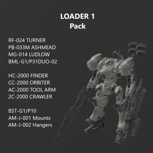 🎠 C4-618 / LOADER 1 Model Kit 30 Minutes Missions Armored Core 6・ 3D ...
