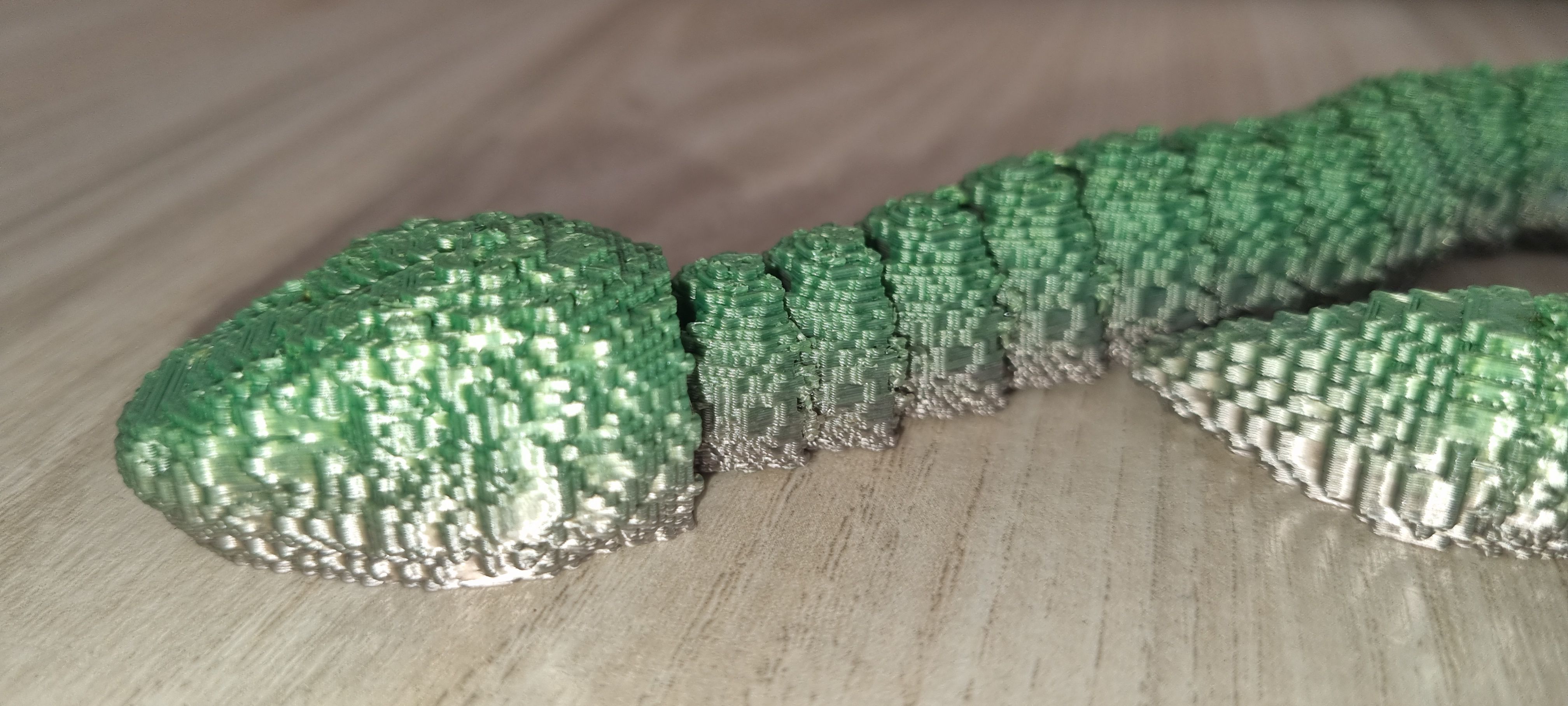 Download STL file Articulated pixel snake • 3D printing design ・ Cults