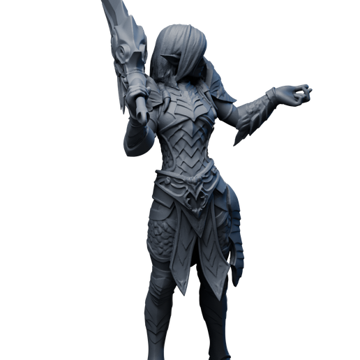 ♀️ Female Elf Warrior (Lineage 2) - Elf Warrior | 32mm | STL・ STL File ...