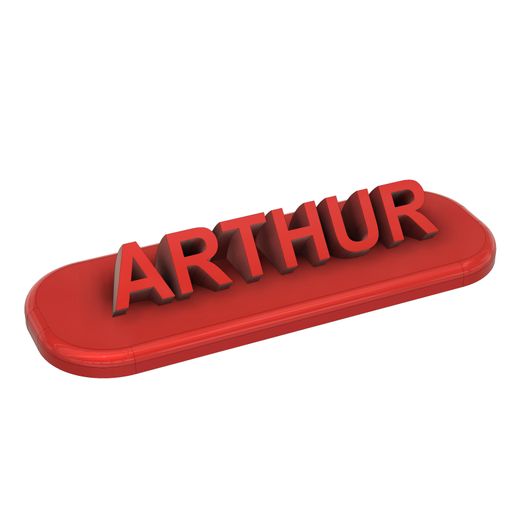 STL file Arthur-Name tag 🎁 ・3D printer design to download・Cults