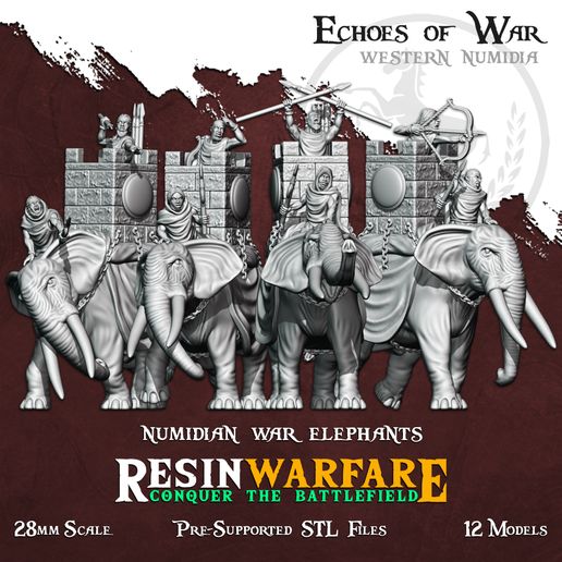🎲 Numidian War Elephants - Echoes of War: Punic Wars・ 3D File for 3D ...