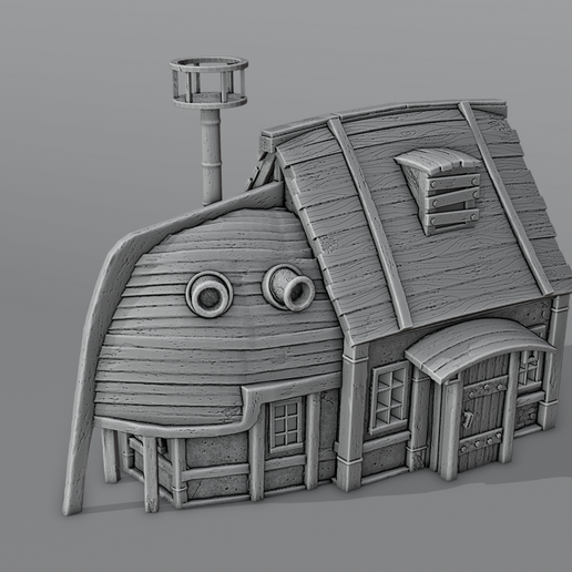 🏝️ Treasure Island Architecture - Ship house 2・Free STL File for 3D ...