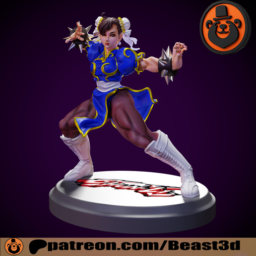 👾 Chun li・ 3D File for 3D printing・Cults