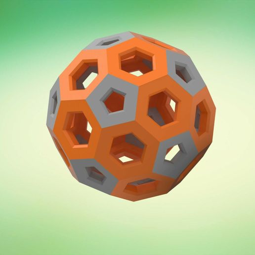 STL file Truncated Icosahedron, Icosahedron, Football, Soccer Ball ...