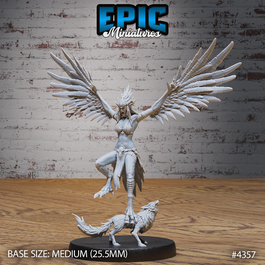 3D file Harpy Classic ‧ DnD Miniature ‧ Tabletop Miniatures ‧ Gaming ...