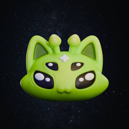 👽 Alien Cat・ STL File for 3D printing・Cults