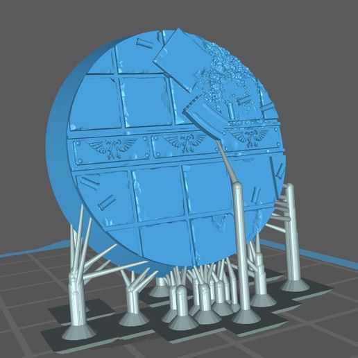 ⚔ 32MM URBAN BASE 03 (SUPPORTED)・Free 3D File for ・Cults