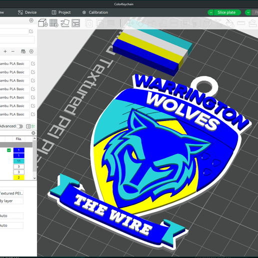 🗝️ British Super League Warrington Wolves keychain badge color ...