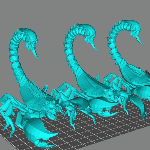 🦂 Scorpion Golem Pack x3・ 3D File for 3D printing・Cults