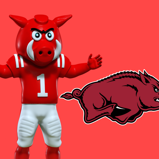 🏛️ NCAA - University of Arkansas Razorbacks mascot - 3d print・ 3D File ...