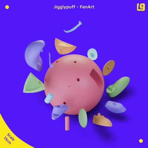 MultiColor Version Jigglypuff Lying and Laughing from the Pokemon Anime ...