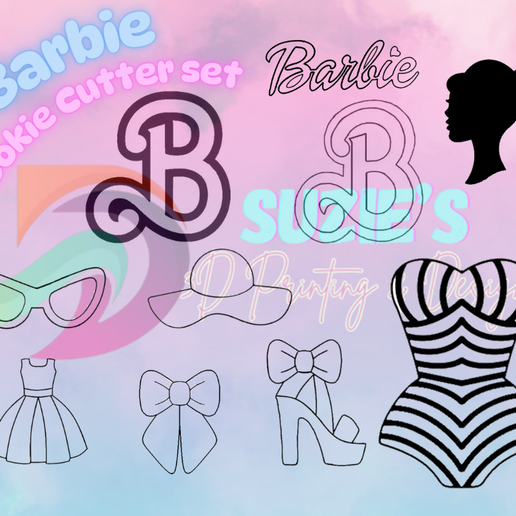 🍽️ Barbie Cutter & Stamp set・ STL File for 3D printing・Cults