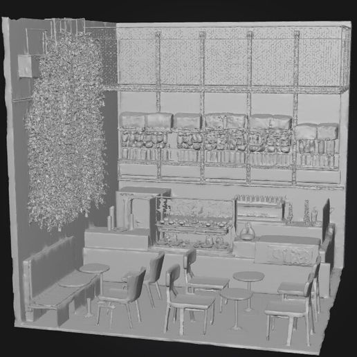 ☕ Cafeteria Model・ STL File for 3D printing・Cults