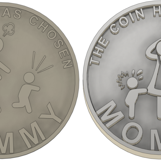 🪙 Diaper Duty Decider Coin・Free 3D File for ・Cults