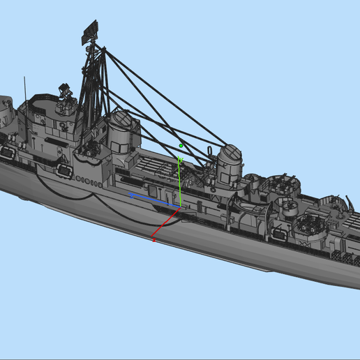 👽 US destroyer・ STL File for ・Cults
