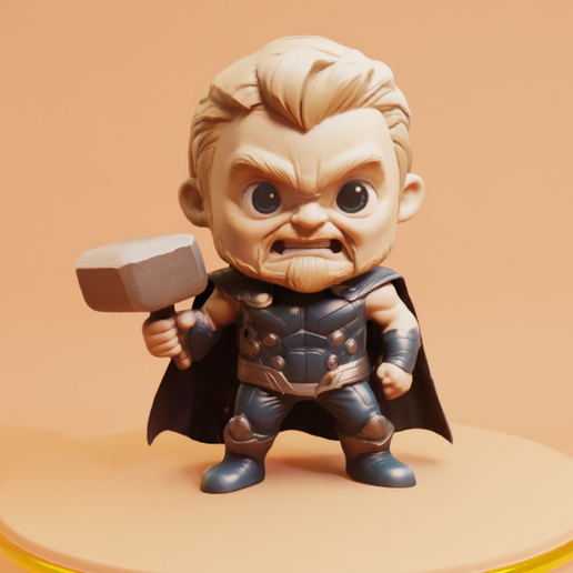 🦸 Chibi Thor・ STL File for 3D printing・Cults