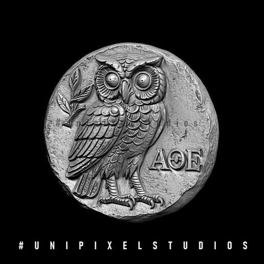 🏛️ Ancient Greek Coin STL | 3D Printable Bas-Relief Classical Coins ...