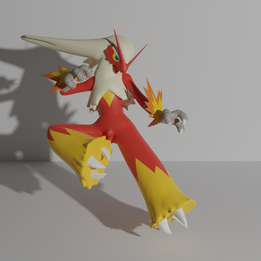 🐉 Blaziken pokemon 3D print model・ STL File for ・Cults
