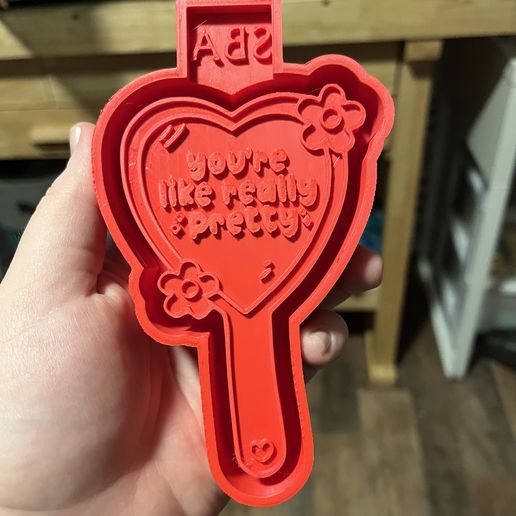 💜 You're Like Really Pretty Heart Mirror Freshie Mold - 3D Model Mold ...