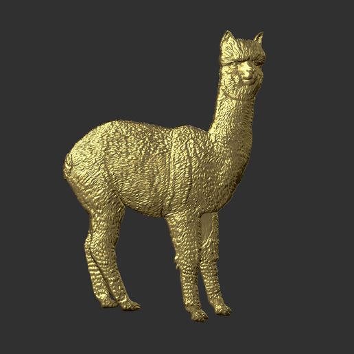🗿 Alpaca relief・ STL File for 3D printing・Cults