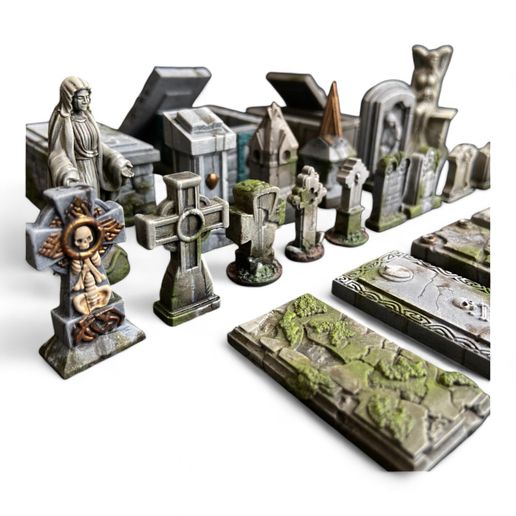 👴 Old Graveyard・ STL File for 3D printing・Cults