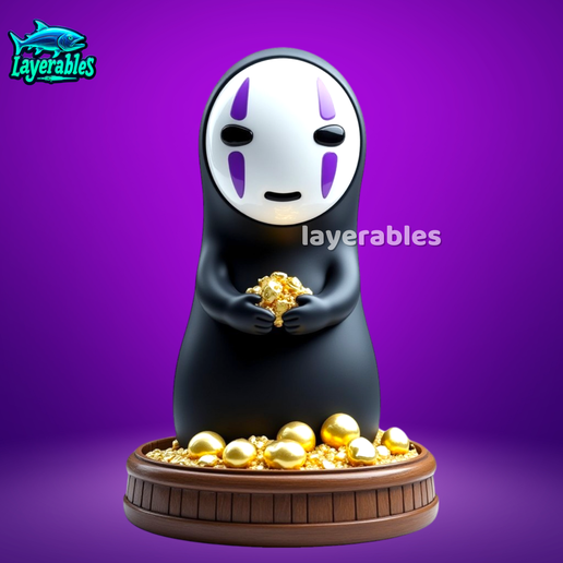 👾 No-Face (Kaonashi) Chibi-Style 3D Model・ STL File for 3D printing・Cults