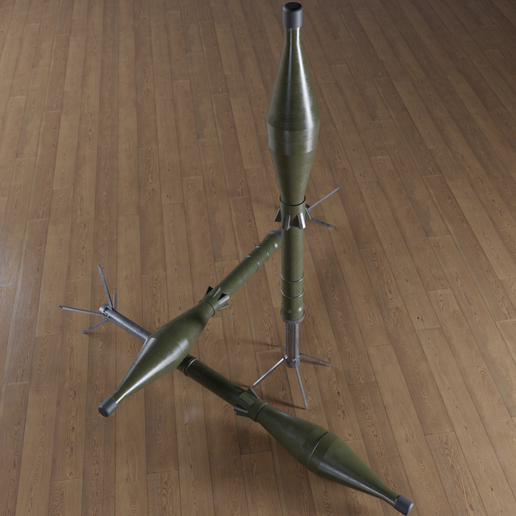 🚀 RPG-7 Rocket ( Ammunition-Prop ) 1/1 Size・ STL File for 3D printing・Cults