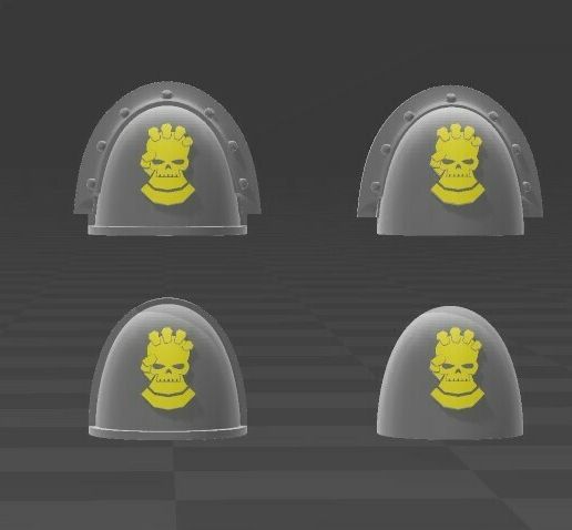 🎲 Retributors shoulder pads "Fummelfinger" edition・Free 3D File for ・Cults