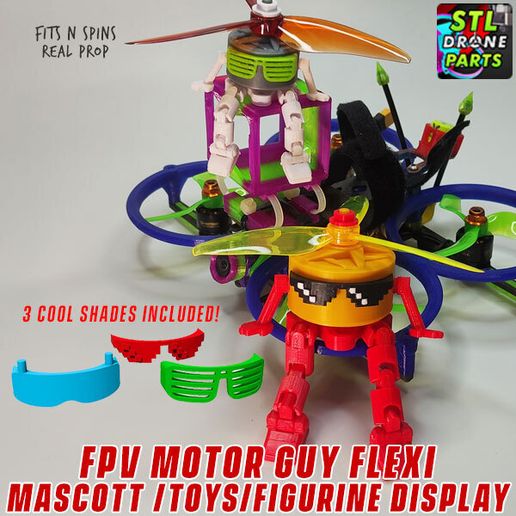 🛸 FPV Motor Guy Figurine Flexi / Toys / Display / Mascott・ 3D File for ...