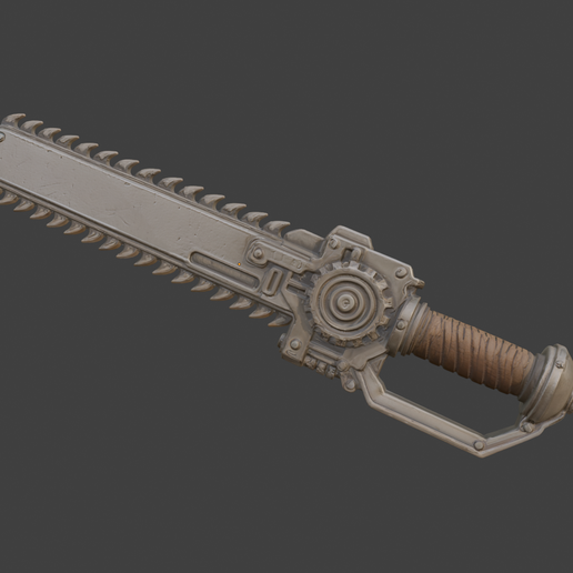 🔨 Chainsword War Hammer・ STL File for 3D printing・Cults