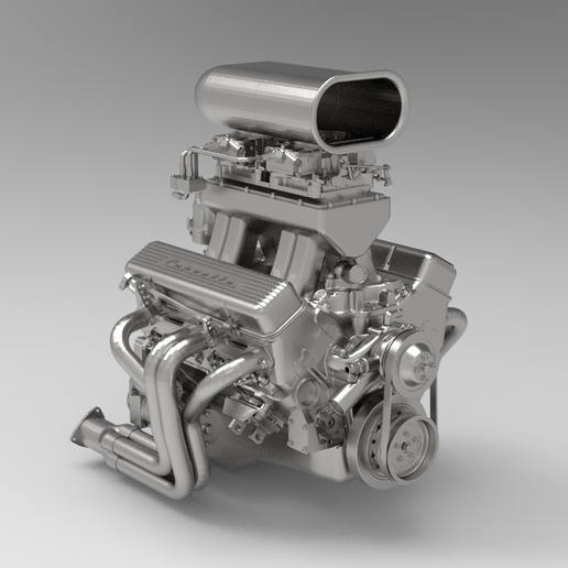 🐏 SBC Chevy V8 motor with Tunnel Ram Inlet + Dual Holleys (SUPER ...