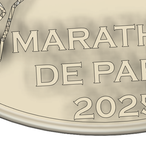 🏅 Display medal marathon Paris 2025 42 Km・ OBJ File for 3D printing・Cults