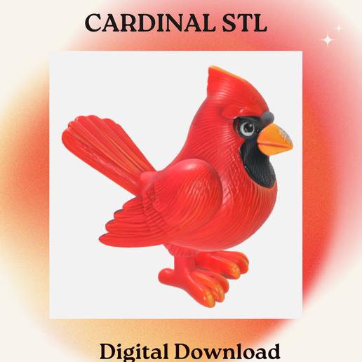 🐦 Cardinal Bird // Bird statue // Realistic bird・ STL File for 3D ...