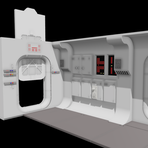 3D file Star Wars Modular Tantive IV Shelf Diorama for 3.75" and 6 ...