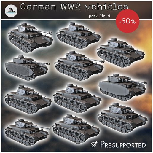 🇩🇪 German WW2 vehicles pack (Panzer IV No. 2) - Germany Eastern Western ...
