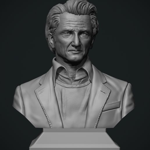 arquivo STL Sean Penn bust 3D print model 👤 (OBJ)・modelo para ...