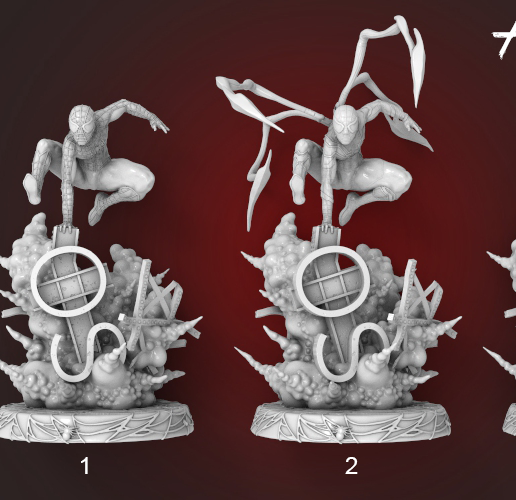 💥 Spider-Man Explosion Scene・Free STL File for ・Cults