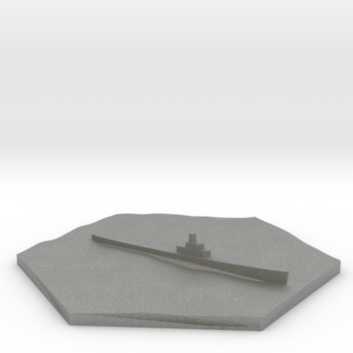 STL file USS Gato SS-212 submarine WW2 hex tile ⛵ ・3D printer model to ...