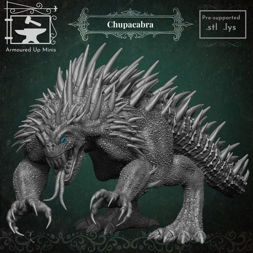 🎨 Chupacabra・Free 3D File for ・Cults