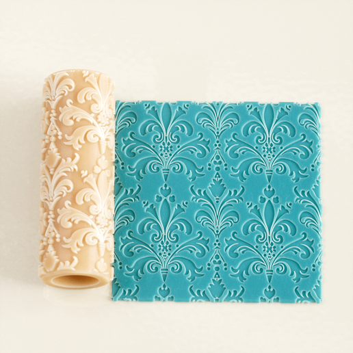 📜 Textura de padrão decorativo de voluta barroca clássica Ficheiro STL ...