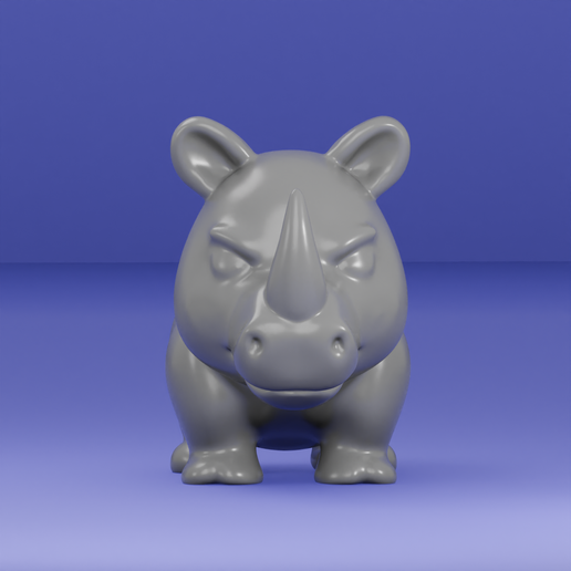 STL file rhino mini cute 🦏 ・3D printable model to download・Cults