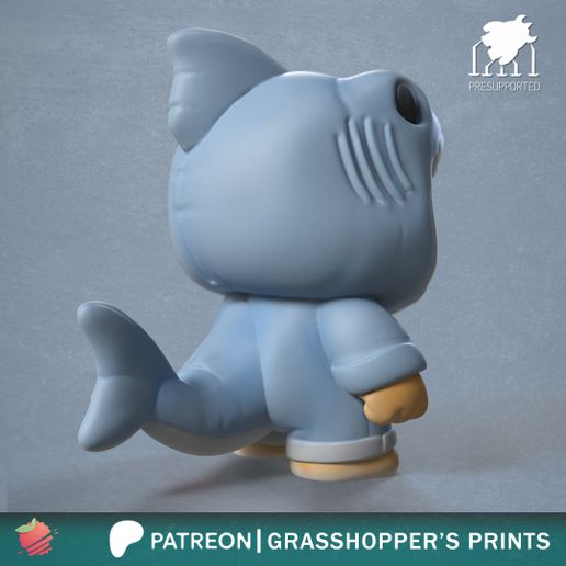 🐱 Costumed cat shark・ STL File for 3D printing・Cults