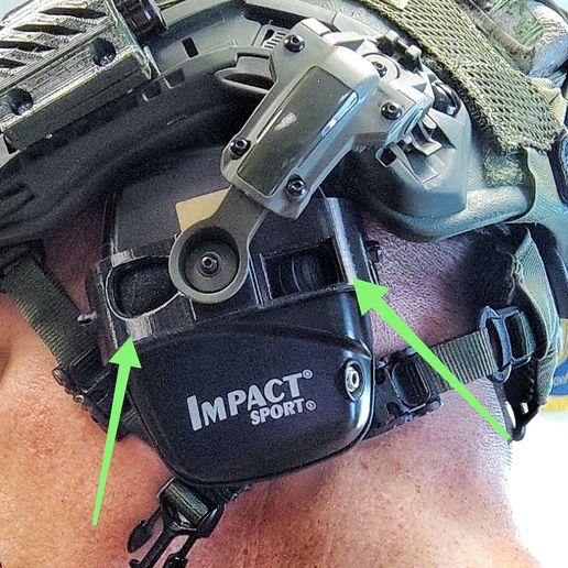 🎧 Adapter for active tactical headphones Impact Sport for helmet ops ...