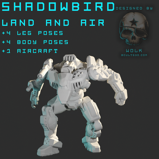 STL file Shadowbird Land and Air American Mecha 🎲 ・3D printer model to ...