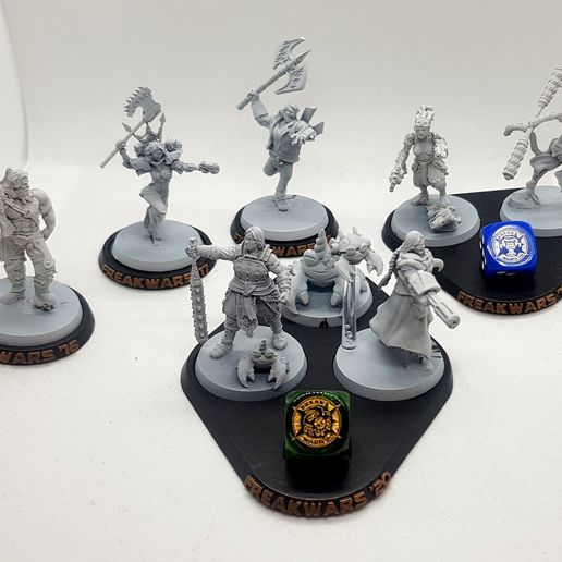 🎲 FreakWars Miniatures Exhibition Bases・Free STL File for ・Cults